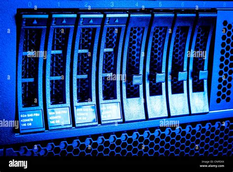 Detail Of Hard Drive Cluster In Data Center Stock Photo Alamy