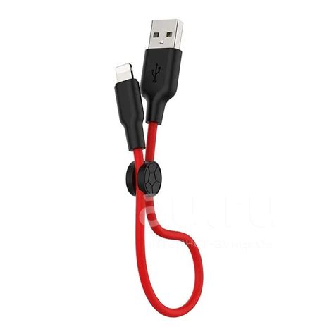 Кабель Usb Apple Lightning Hoco X21 Plus Apple черно красный 0 25м
