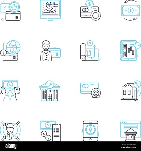 Artificial Computing Linear Icons Set Intelligence Robotics