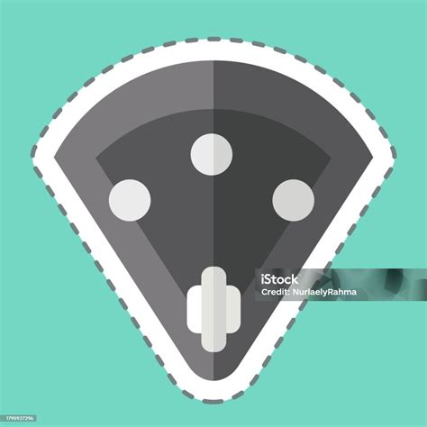 스티커 라인은 야구장을 잘라 냈습니다 야구 기호와 관련이 있습니다 심플한 디자인 편집 가능 간단한 일러스트레이션 경기 스포츠에 대한 스톡 벡터 아트 및 기타 이미지 Istock