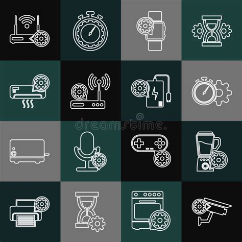 Set Line Security Camera Setting Blender With Bowl Time Management