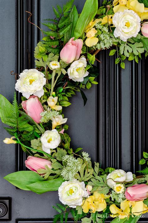 The Secret To Making A Diy Spring Wreath First Day Of Home