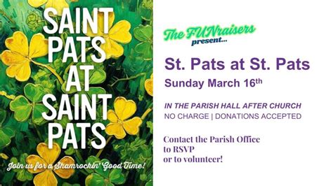 Saint Pats At Saint Pats March 16 1130 St Patricks Episcopal
