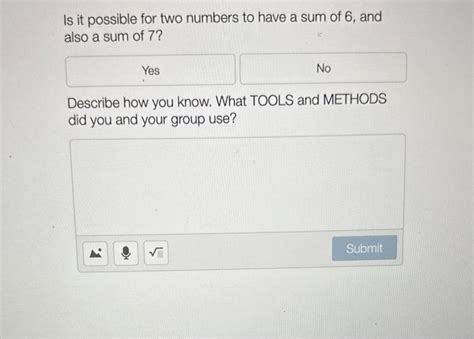 Solved Is It Possible For Two Numbers To Have A Sum Of 6 Chegg Com