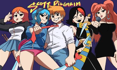 Ramona Flowers Scott Pilgrim Kim Pine Knives Chau And Envy Adams