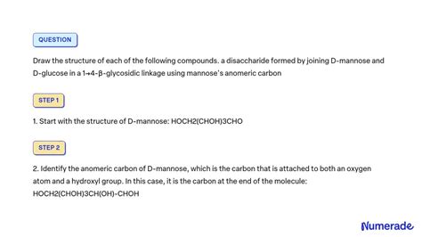 Solved Draw The Structure Of Each Of The Following Compounds A Disaccharide Formed By Joining