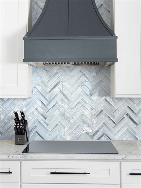 Herringbone Glass Tile Backsplash Herringbone Tile Backsplash