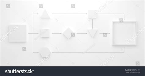 Business Process Workflow Automation Flowchart Geometry Stock