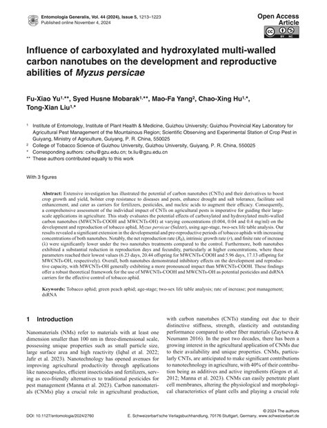 Pdf Influence Of Carboxylated And Hydroxylated Multi Walled Carbon
