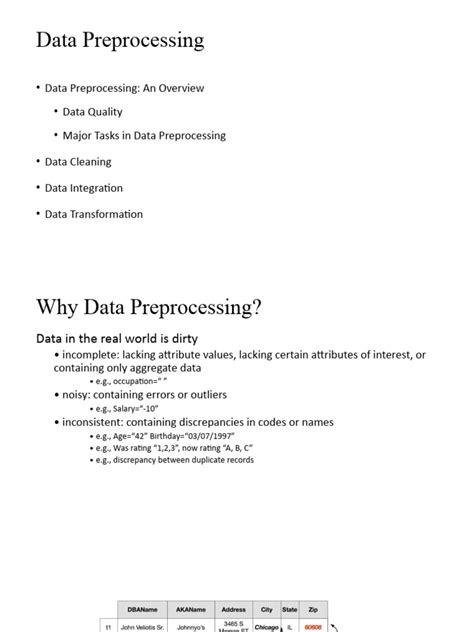 data preprocessing pdf