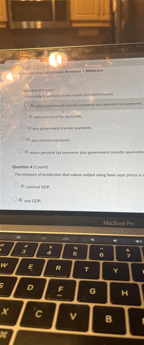 Solved Question 3 1 ﻿pointdisposable Household Income