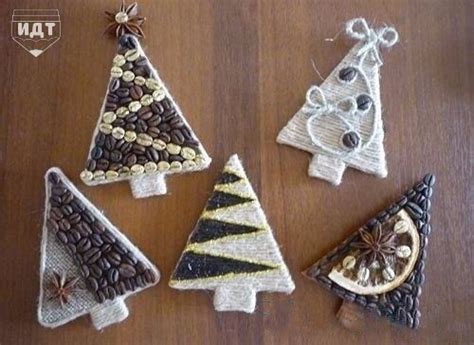 Магніти ялинки на холодильник з кави Ідеї декору