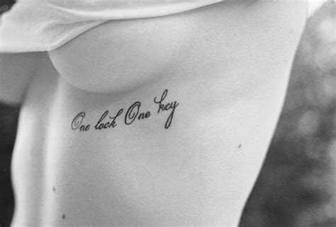 Under Breast Word Tattoos