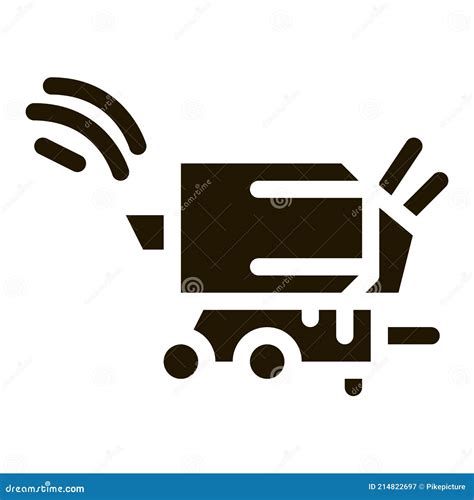 Illustration De Glyphe Vectoriel De Licône De La Machine à Concasser