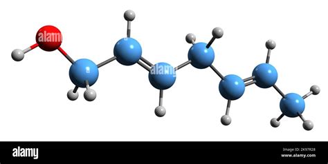 3d Image Of Viola Odorata Heptadiene Skeletal Formula Molecular Chemical Structure Of