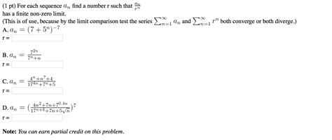 solved for each sequence a n find a number r such that has a