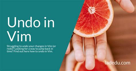 how to undo in vim la de du