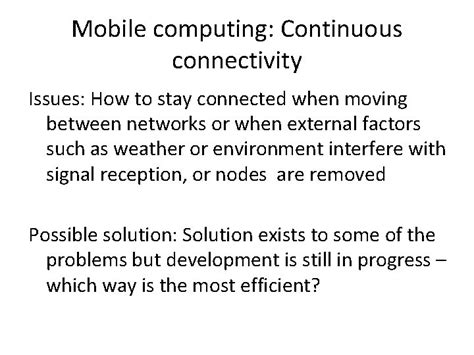 Mobile And Ubiquitous Computing Chapter Distributed Systems