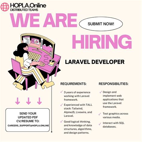 Hopla Online Is Looking For A Laravel Developer To Build Web