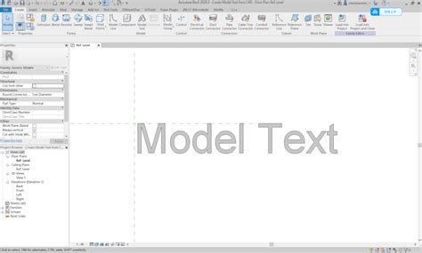 Create Model Text From CAD HKBIMer