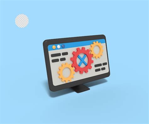 Premium Psd 3d Illustration Of Error Network Settings