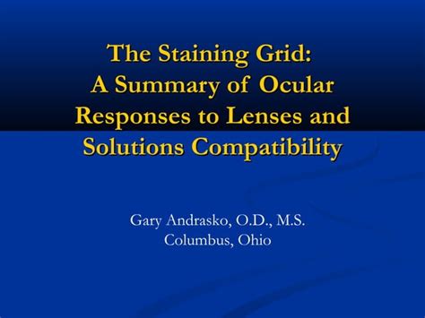 Staining Grid Lecture Ppt Eye And Vision Conditions Diseases And