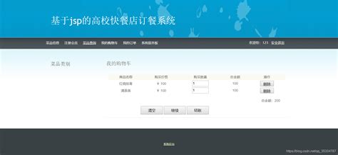 基于jsp的高校网上订餐系统同学在完成毕业设计，他希望设计一个网上点餐，画出功能模块结构图和该模块核心参数 Csdn博客