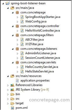 Spring Boot Servlet Listener ConcretePage