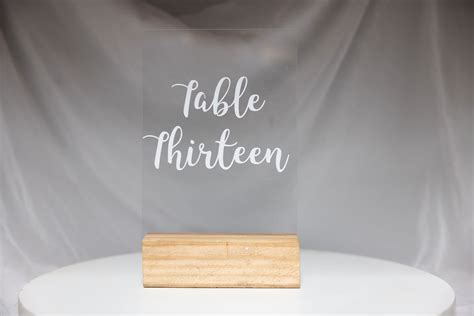 Table Numbers Perspex Acrylic The Wedding Creators