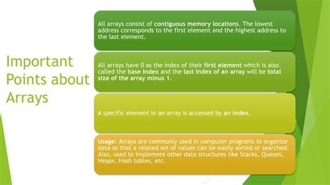 Arrays In Data Structure And Algorithm Pptx Programming Languages