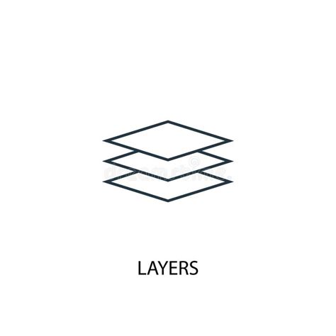 Layers Concept Line Icon Simple Element Stock Vector Illustration Of Icon White 158075301
