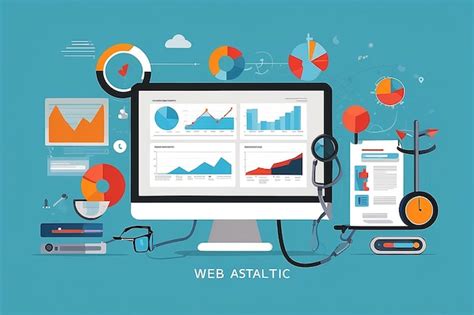Flat Vector Illustration Of Web Analytics Information And Development Website Statistic