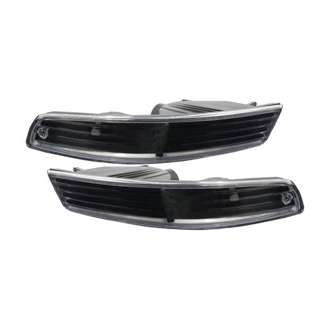 Damaijoy Black Bumper Lights Front Turn Signal Lamp Pair Heavy Duty Abs