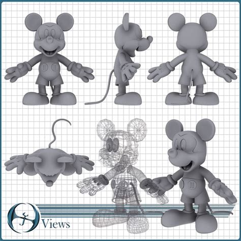 Character Cartoon Mickey 3d Model