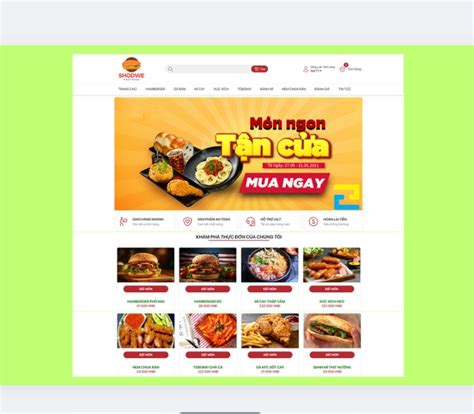 Đồ án Báo Cáo Website đặt đồ ăn Shodwe Bằng Php And Mysql đầy đủ Chức