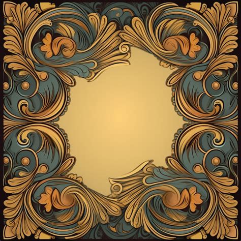 Classic Background Ornamental Frame Premium Ai Generated Image