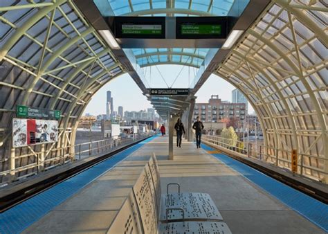 Ross Barney Wraps A Chicago Rail Station In A Perforated Tube