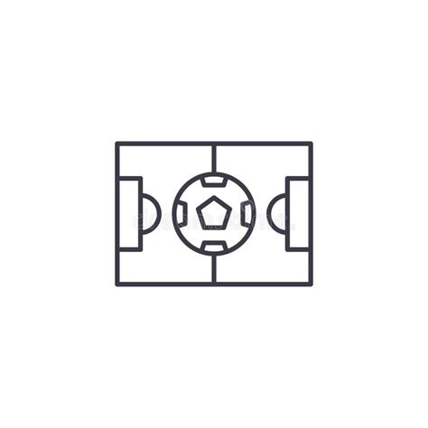 Stadium Linear Icon Concept Stadium Line Vector Sign Symbol Illustration Stock Vector