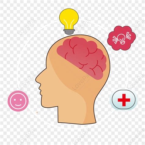만화 뇌 생각 전구 일러스트 그림기억창의성 Png 일러스트 무료 다운로드 Lovepik