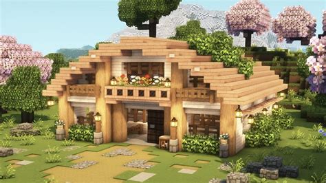 Large Cherry Blossom Barn In Minecraft Tbm Thebestmods