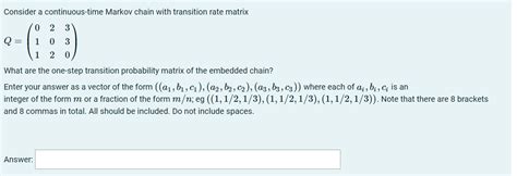 solved consider a continuous time markov chain with