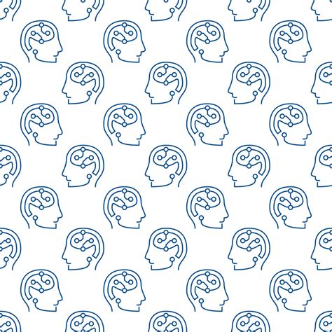 Ai Brain In Head Vector Artificial Intelligence Outline Seamless Pattern 23119769 Vector Art At