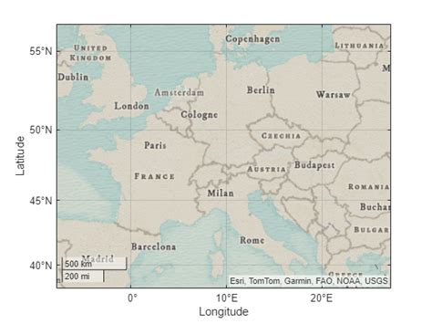 Customize Appearance Of Vector Basemaps Matlab And Simulink