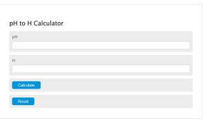 PH To H Calculator Calculator Academy