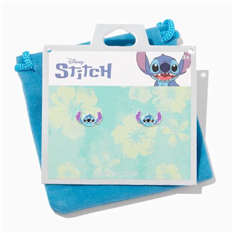 Clous Doreilles émaillés Stitch Disney En Argent Claires Fr