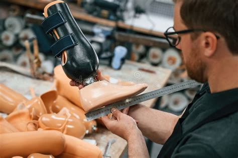 Raw Product For Prosthesis Technician Working In Modern Laboratory Stock Image Image Of Foot