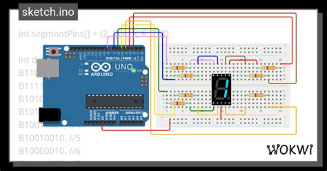 Segment Display Common Anode Copy Wokwi ESP STM Arduino Simulator