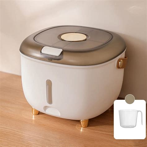 Runlaikeji Rice Storage Container 17 Lbs Airtight Rice Container Rice Container