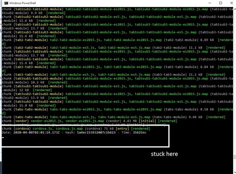 Ionic4 Ionic Cordova Run Android Ionic 4 Command Stuck Stack Overflow