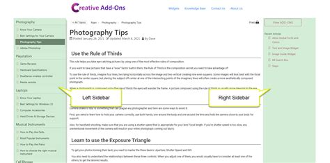 Article Sidebars Echo Knowledge Base